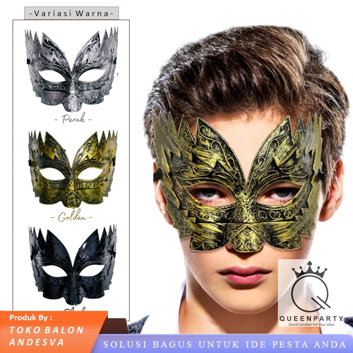 Jual Topeng Pesta Halloween Panther / Mask Party King / Masquerade Mask Party / Topeng Party ...