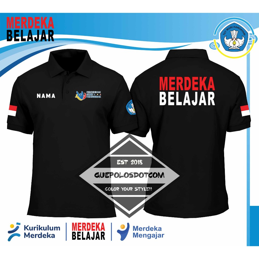 Jual POLO SHIRT PENDIDIKAN GURU PENGGERAK FREE NAMA - BAJU MERDEKA ...