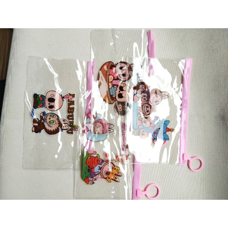 Jual Pouch transparan tempat pencil motif Labubu viral/zipper tempat ...