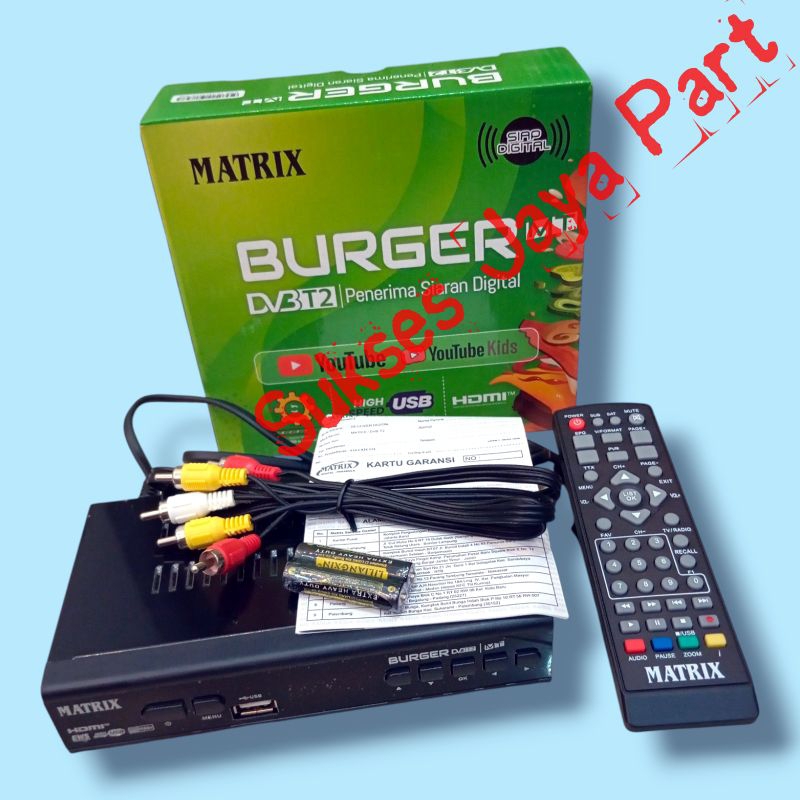 Jual STB Matrix Burger Hijau Set Top Box DVB T2 Matrix Hijau | Shopee ...
