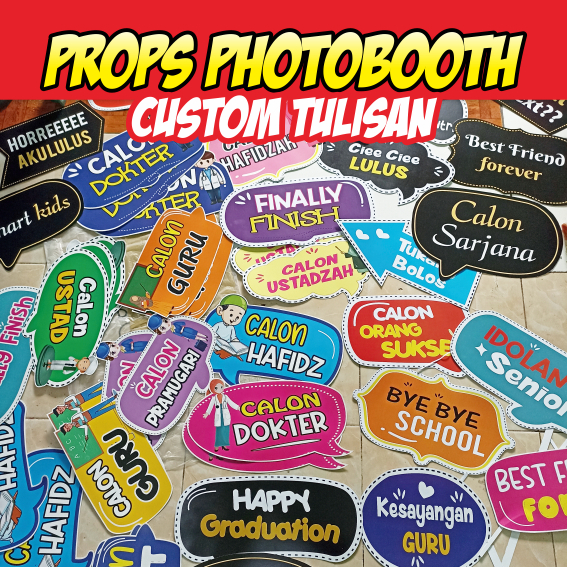 Jual PO - CUSTOM TULISAN !!! Props Photobooth Properti akesoris photo ...