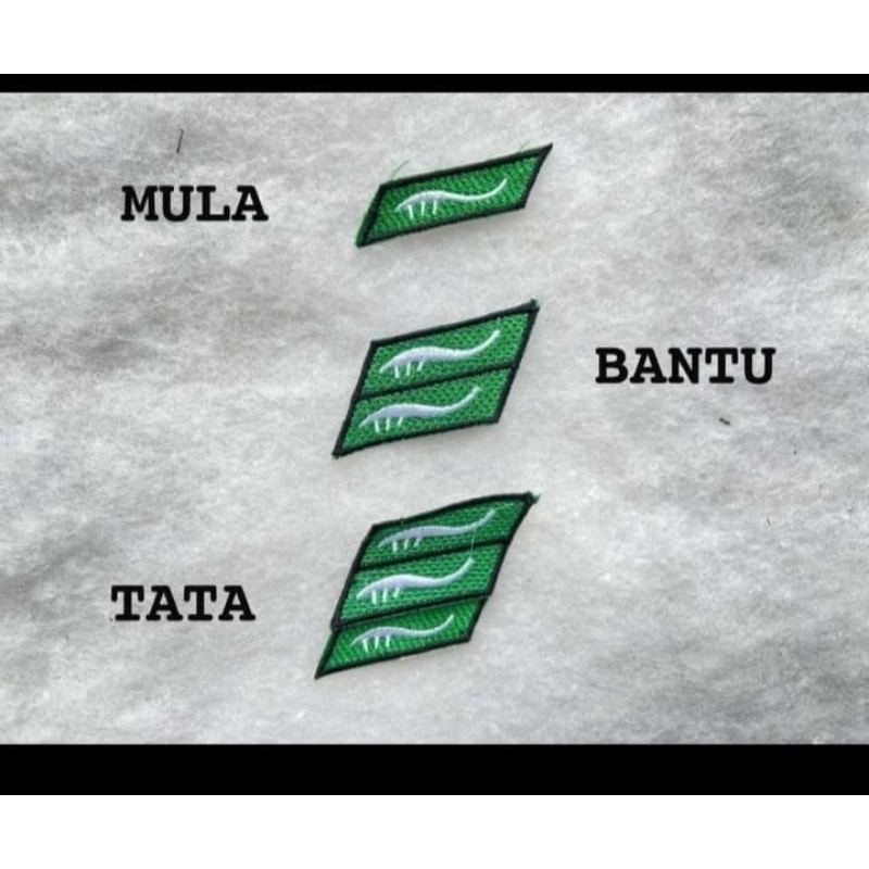 Jual bet bordir/bagde bordir tku siaga/tanda kecakapan umum siaga/pangkat tku siaga/tanda ...