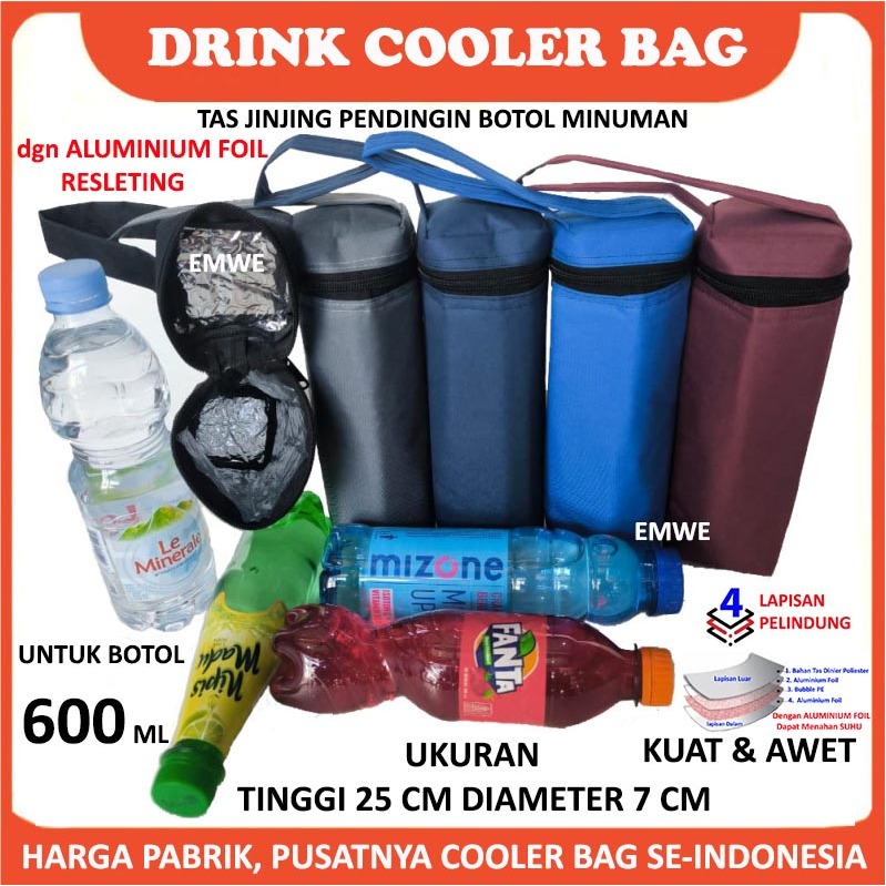 Jual TAS JINJING BOTOL PENDINGIN ALUMINIUM FOIL TUMBLER THERMAL PANAS ...