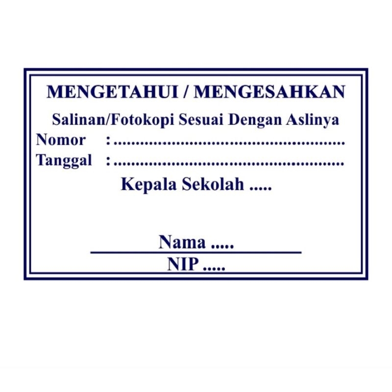 Jual Stempel Custom Sekolah, Stempel Legalisir Pengesahan | Shopee ...