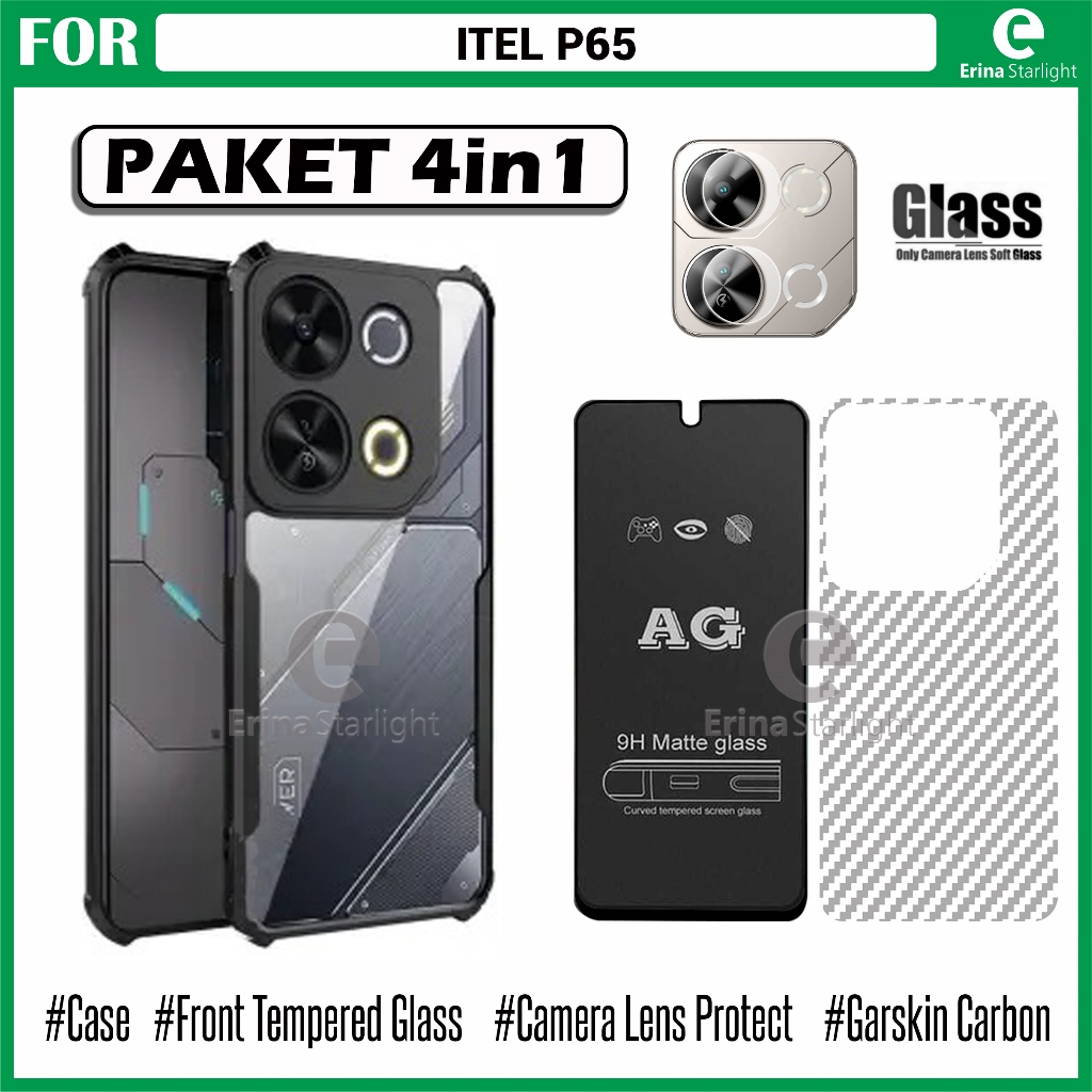 Jual Paket Lengkap 4in1 Case Itel P65 P55 4G P55 5G Case Fusion ...