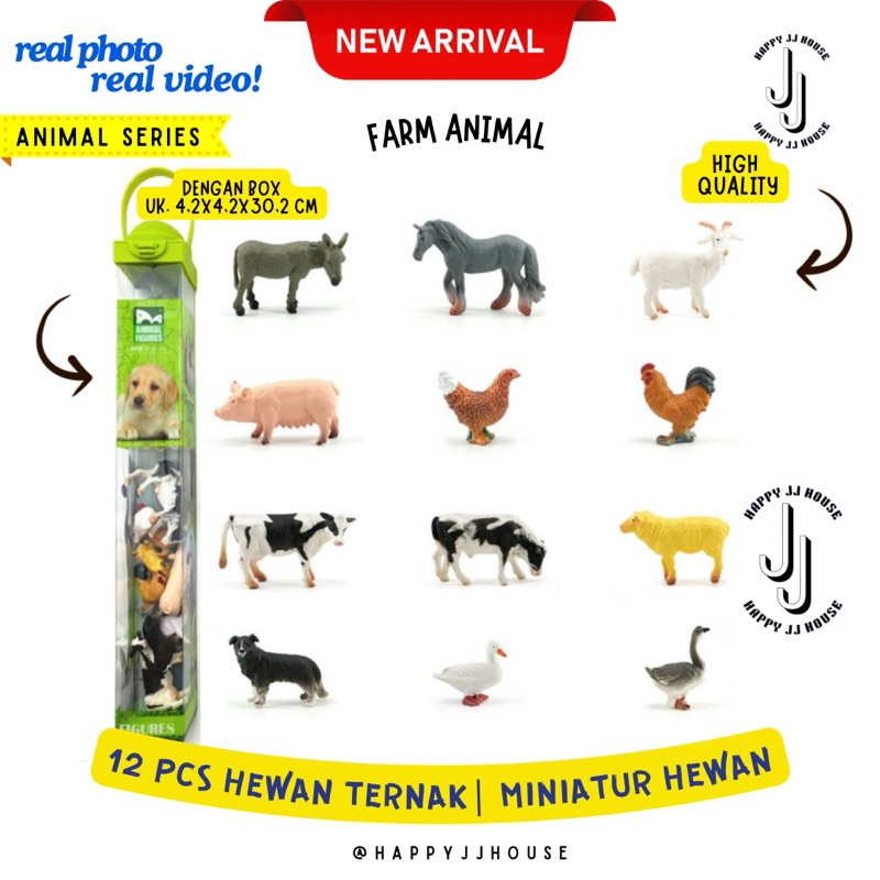 Jual [HAPPYJJ]MAINAN SET ANAK MINIATUR BINATANG MINI FIGURIN BINATANG ...