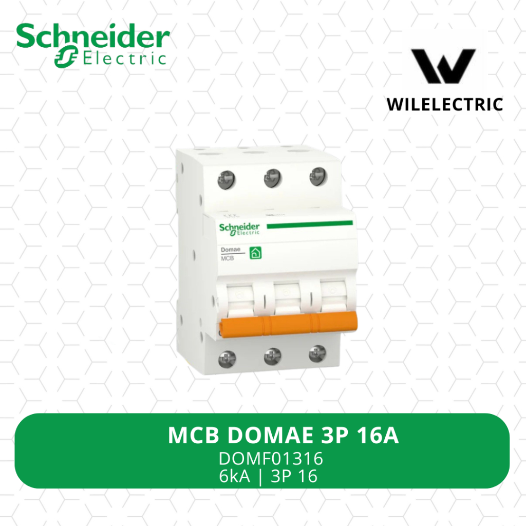 Jual MCB Schneider DOMAE 3 phase / 3P 16A / 16 A original Merlin Gerin | Shopee Indonesia