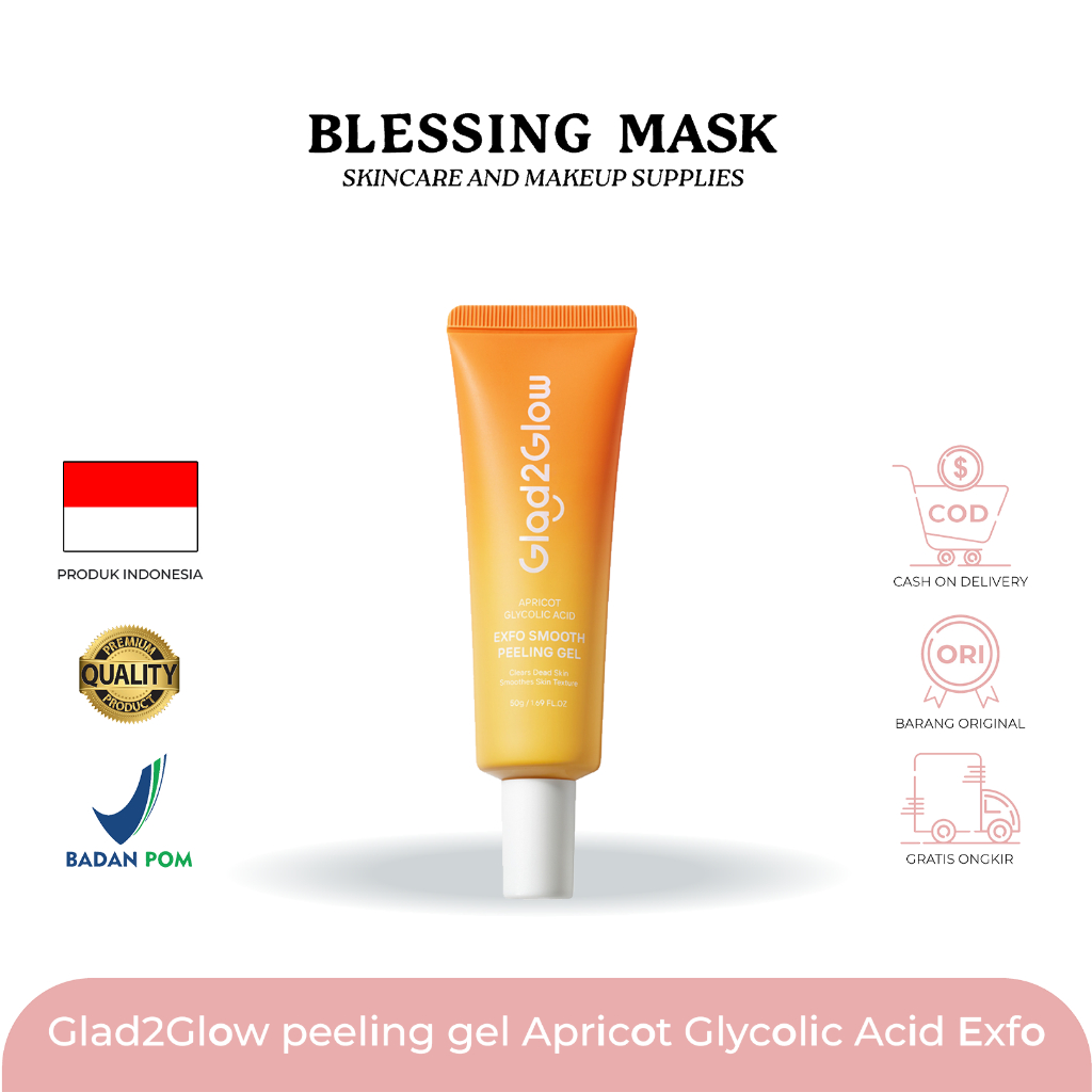 Jual Glad2Glow peeling gel Apricot Glycolic Acid Exfo | peeling produk ...