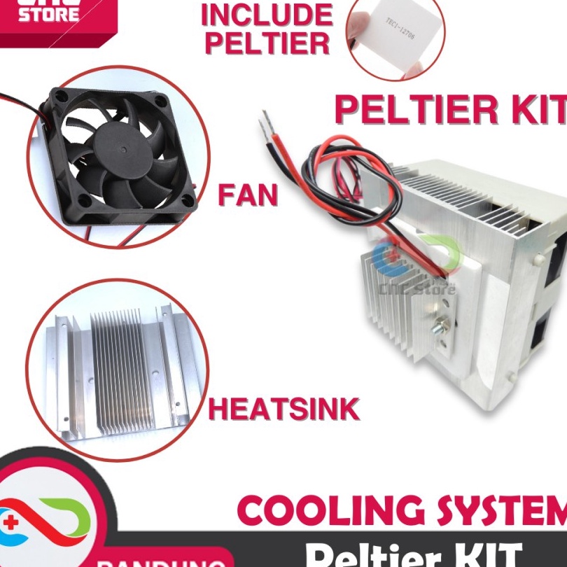 Jual PELTIER COOLING SYSTEM KIT PENDINGIN PELTIER TEC11276 SET HEATSINK ...