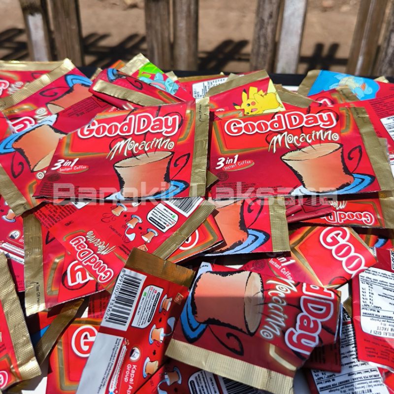 Jual 100 Bungkus Kemasan Kopi Good Day Bekas bahan Kerajinan Tikar ...