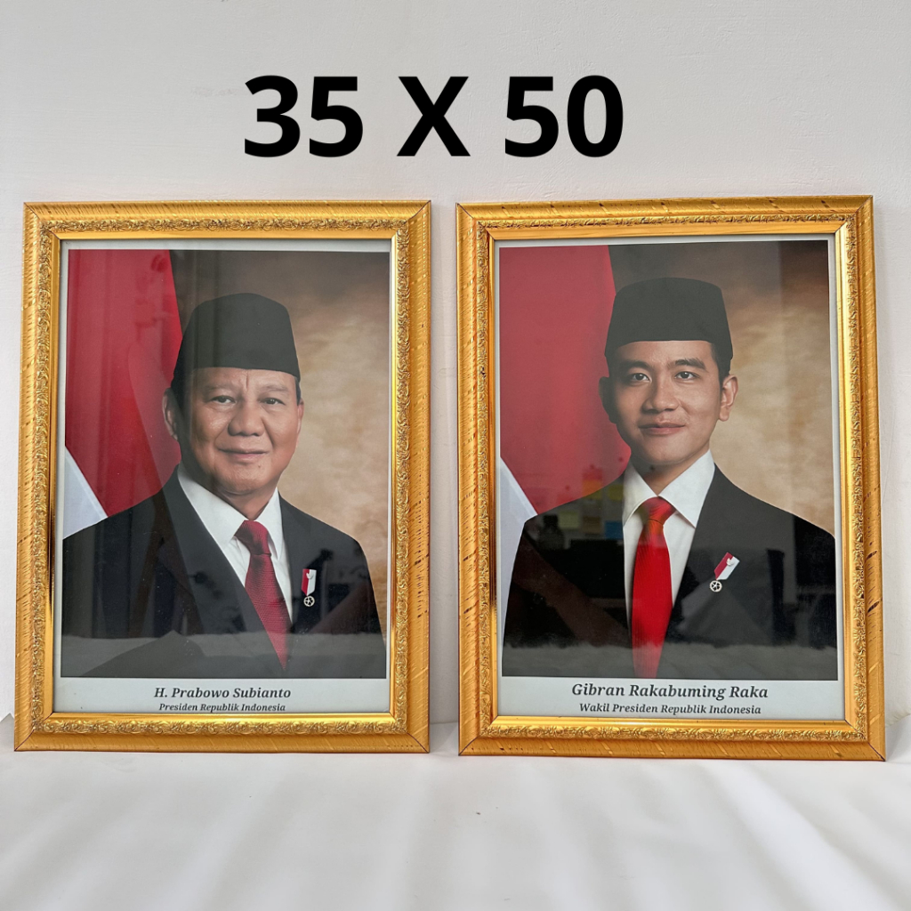 Jual Pigura Presiden Wakil + Foto Gambar Prabowo Gibran 35X50 Besar ...
