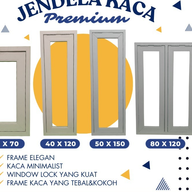 Jual Kusen Jendela Kaca PVC 80x200 Jendela 1 Kaca 80 X 200 Premium High ...