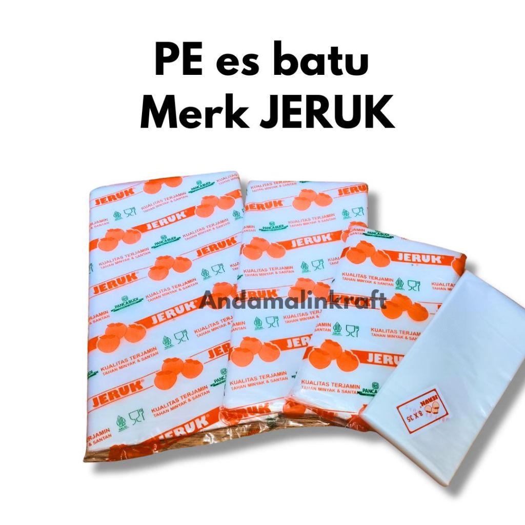Jual PE jeruk / Plastik es batu merk Jeruk / Plastik es 1 kg / plastik ...