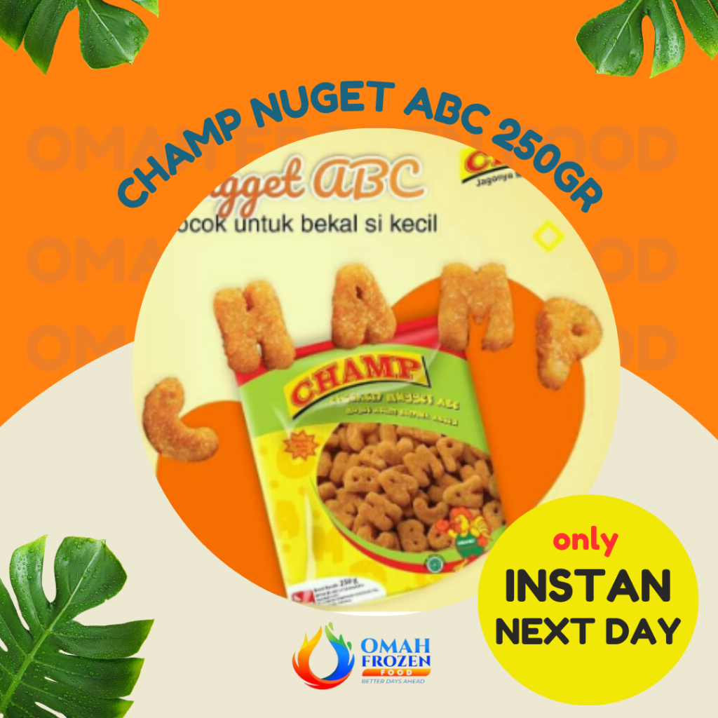 Jual Champ Chicken Nugget ABC Naget Ayam Bentuk Huruf (KHUSUS INSTANT ...