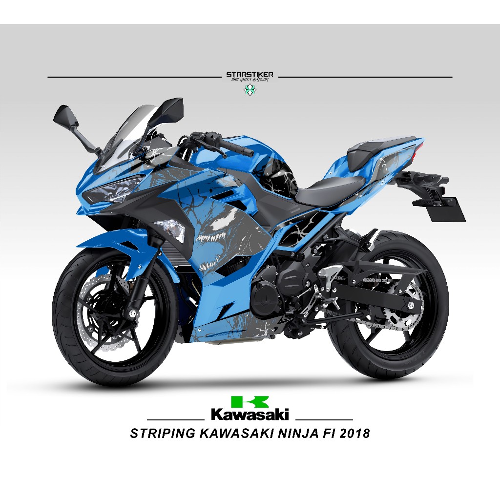 Jual decals semifull NINJA FI 2018 / Motif 1 /Sticker/variasi motor ...