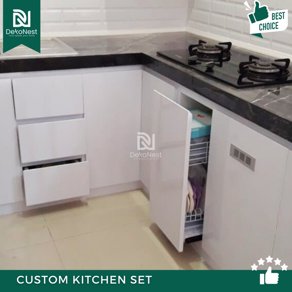 Jual Dekonest Kitchen Set Atas Bawah Custom Lemari Dapur Serbaguna HPL ...
