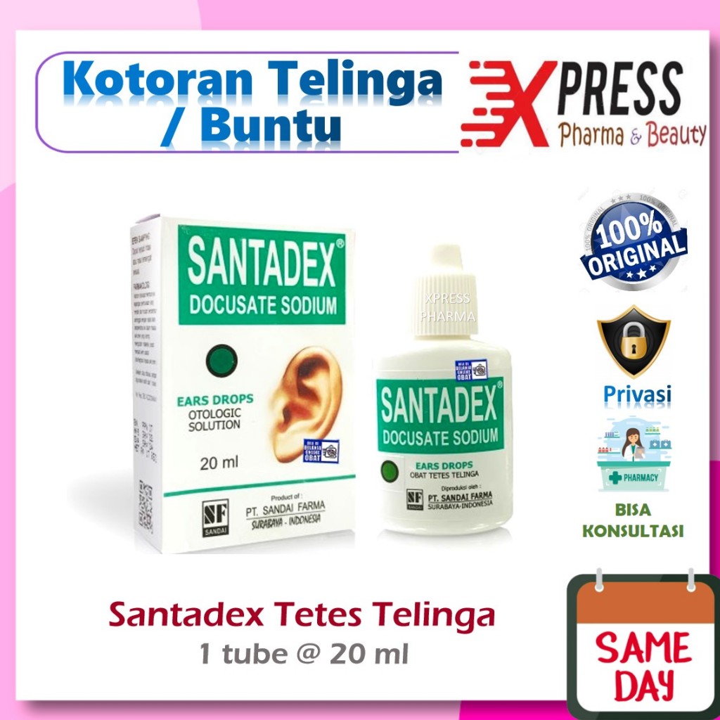 Jual XPRESS ! SANTADEX Pembersih Kotoran Telinga Obat Tetes Docusate ...