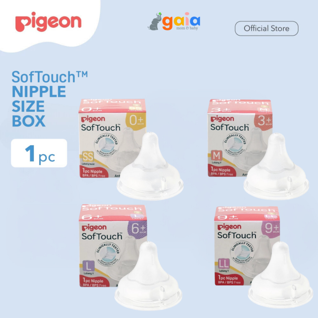 Jual Pigeon Softouch+ Nipple Box 1pcs | Dot 1pcs Box | Shopee Indonesia