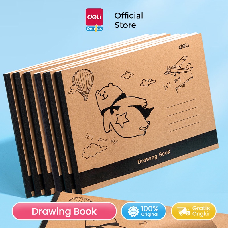 Jual Deli Drawing Book / Buku Gambar Sampul Coklat 20/30 lembar BEXX ...