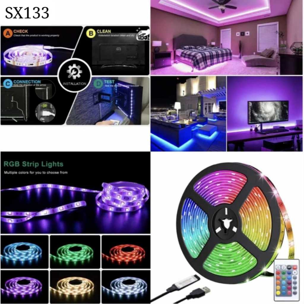 Jual LAMPU LED DEKORASI KAMAR / DEKORASI DINDING / STRIP RGB 5METER ...