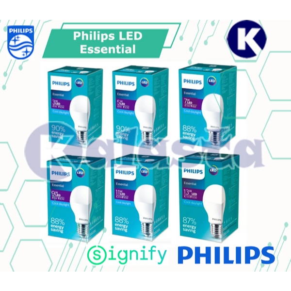 Jual Lampu Philips Led Essential 3W 5W 7W 9W 11W 13W 15w Putih | Shopee Indonesia