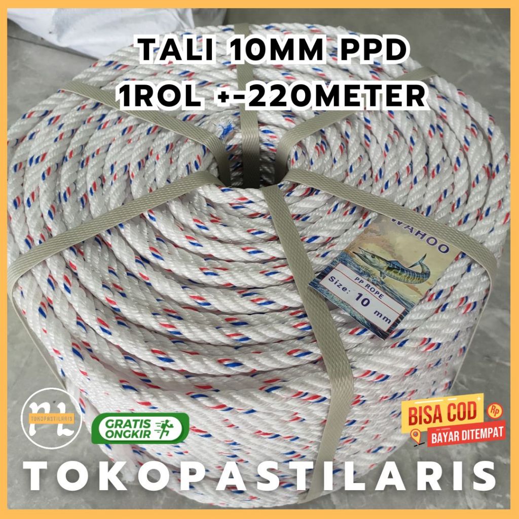 Jual TALI 10MM PPD/TAMBANG PPD 10MM/ TALI KAPAL/TALI JANGKAR 10MM ...