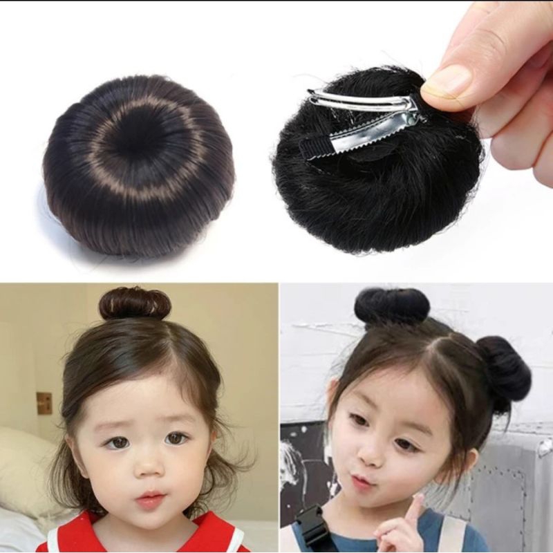 Jual Korea Funbun Anak / Jepit Rambut Palsu Anak / Jepit Cepol Sanggul ...