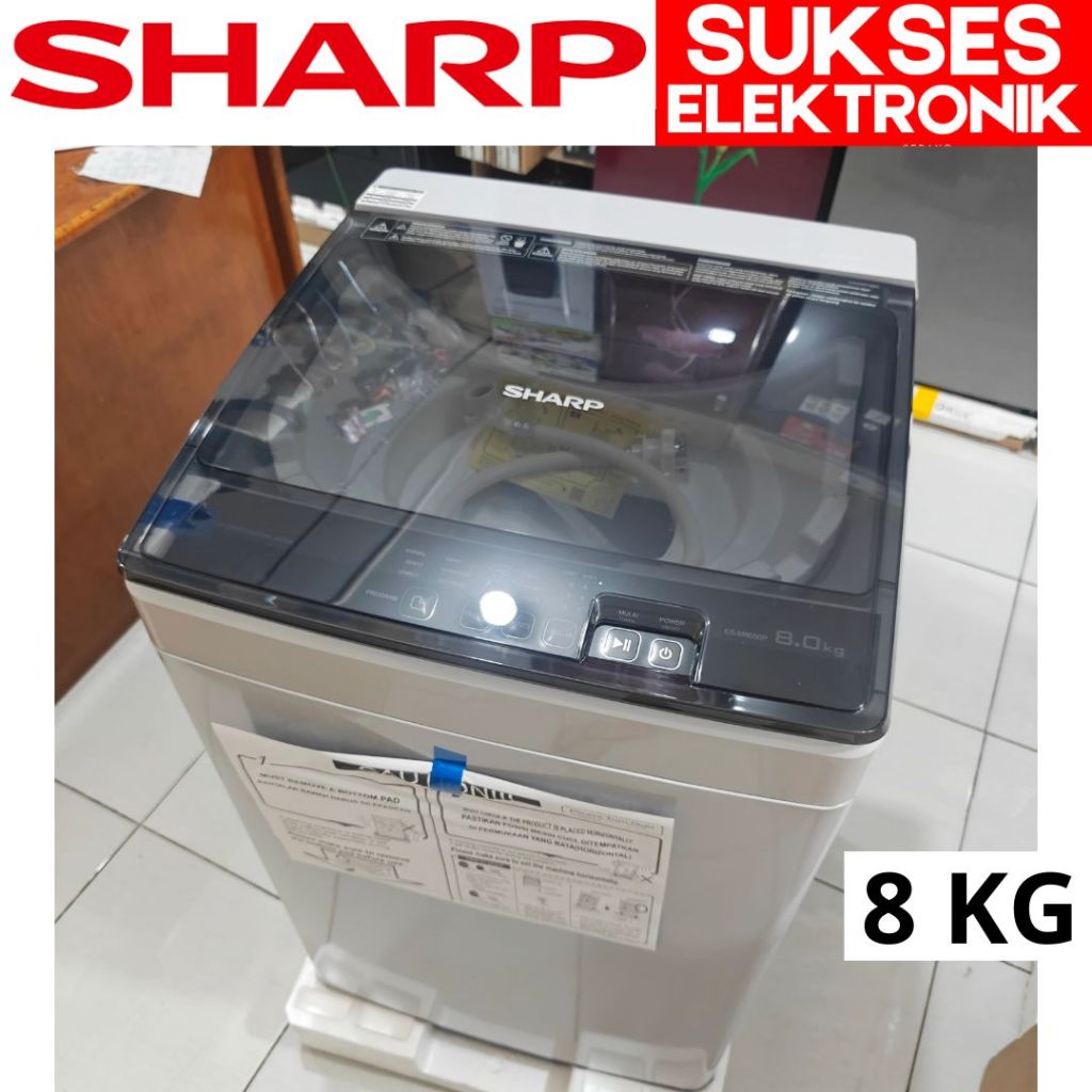 Jual MESIN CUCI 1 TABUNG SHARP 8 KG ESM-8000P / MESINCUCI OTOMATIS 8KG 8 KILO ESM 8000 P ...