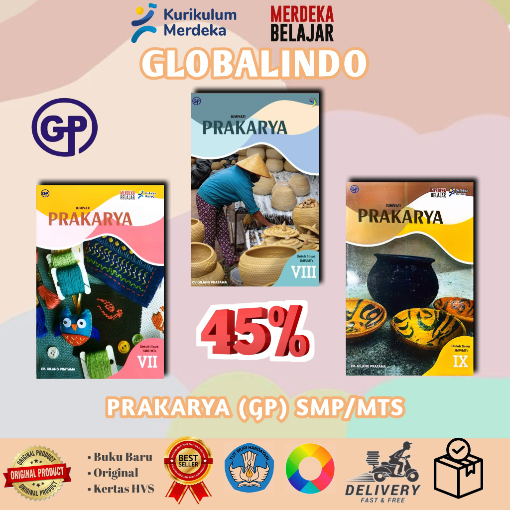 Jual Buku Siswa Pendamping PRAKARYA Kelas 7,8,9 SMP/MTS GP ( Gilang Pratama ) Kurikulum Merdeka ...