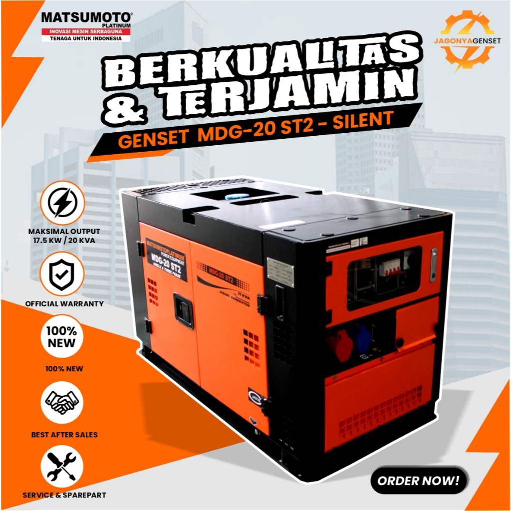 Jual Matsumoto Diesel Generator Silent Mesin Genset MDG 20 ST2 Dual ...