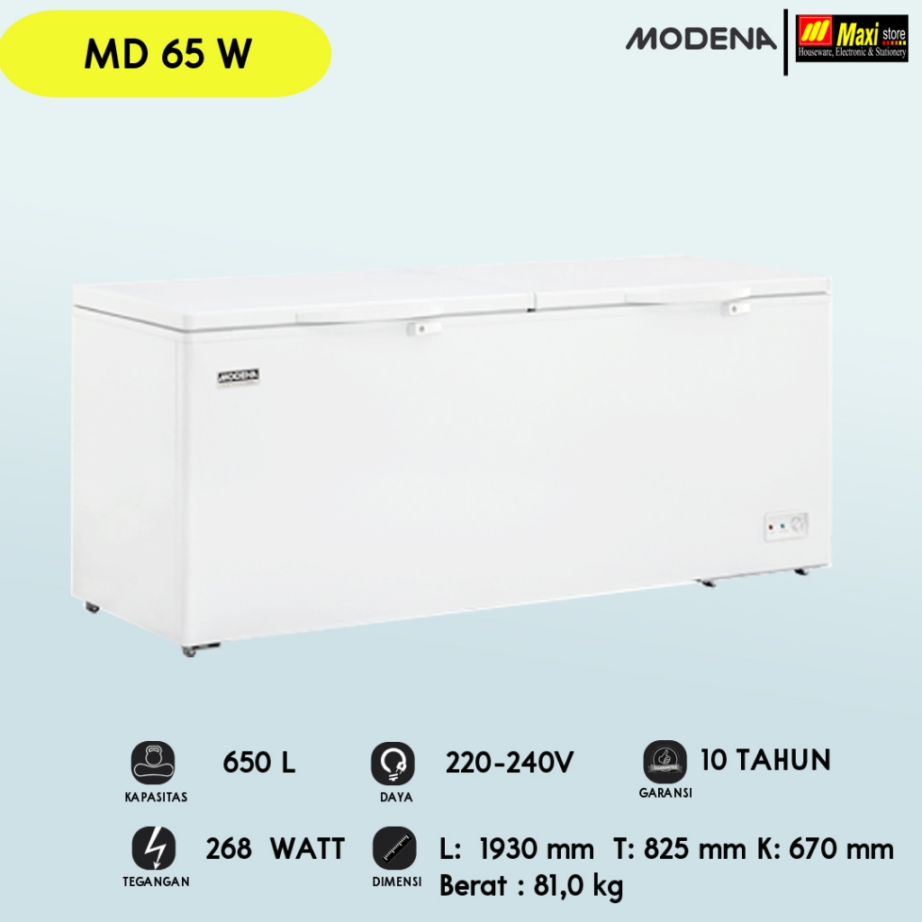 Jual MODENA Professional Chest Freezer 650L MD 65 W - Garansi Resmi ...