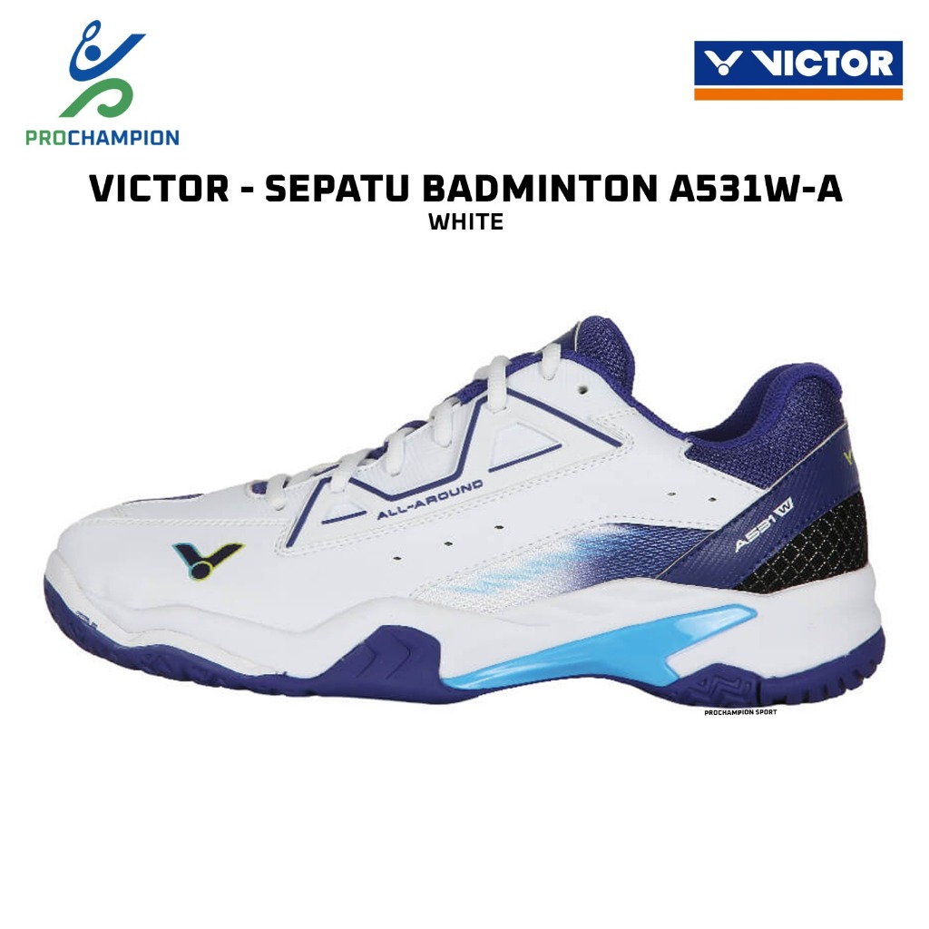 Jual New ! Sepatu Badminton Victor Shoes A531W Victor A 531 W White ...
