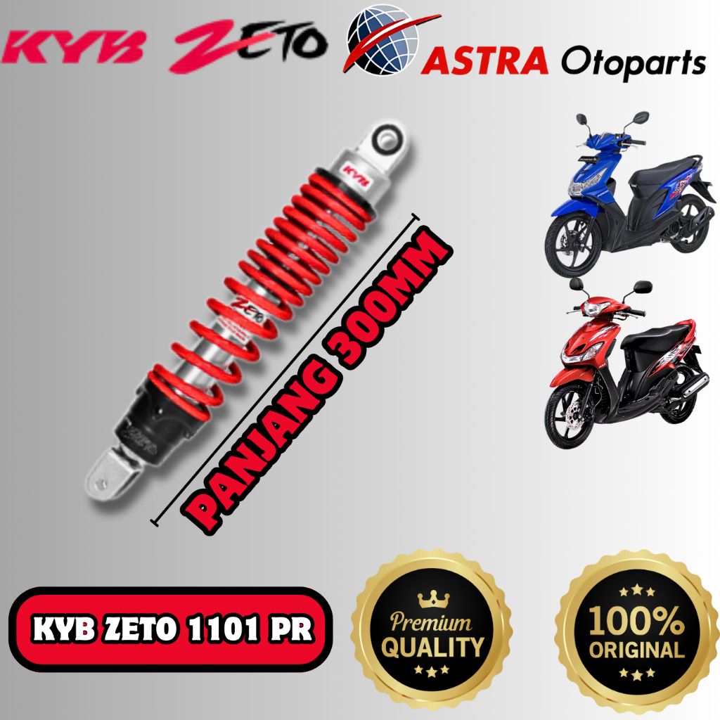 Jual SHOCK BELAKANG MOTOR YAMAHA MIO SPORTY SMILE XEON FILLANO SOUL GT FINO GEAR KYB ZETO 1101 ...