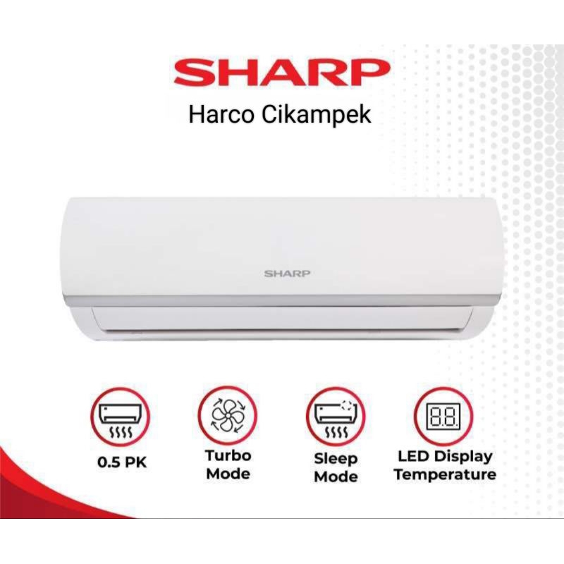 Jual SHARP AC Split [1/2 PK] AH-A5ZCY Turbo cooling | Shopee Indonesia