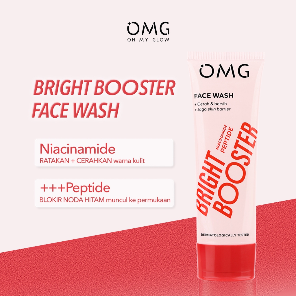 Jual OMG Oh My Glow Bright Booster Face Wash 50ml & 100ml - Tone Up ...