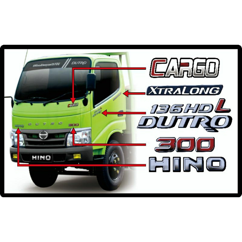 Jual STIKER Hino 300 dutro cargo/ STIKER EMBLEM | Shopee Indonesia