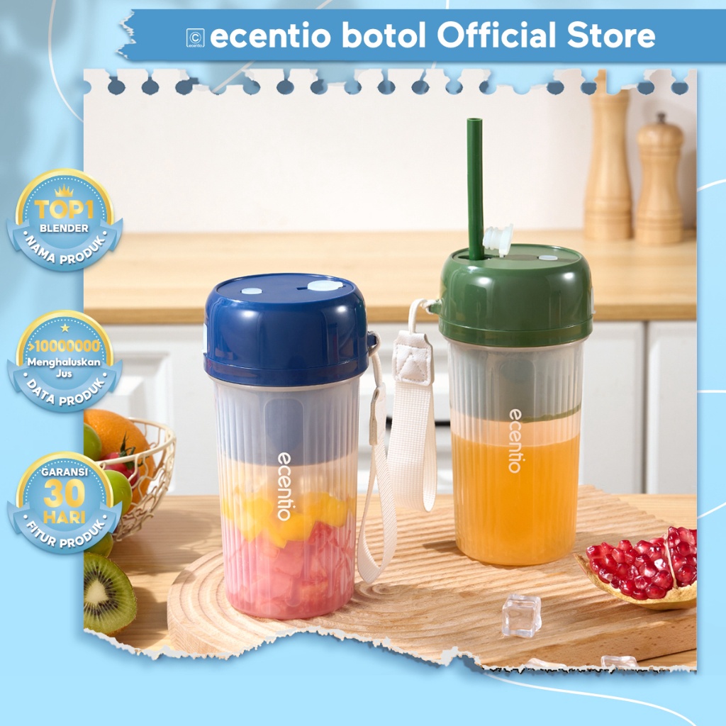 Jual ecentio Blender Mini Portable Juicer plastik Chopper kecil 35ml 12 ...