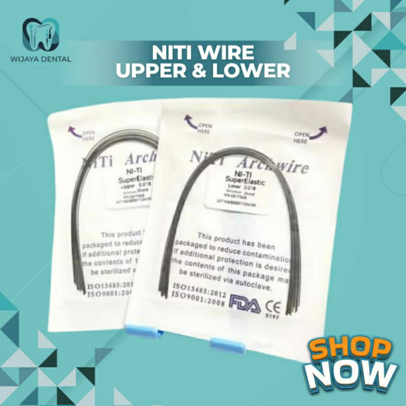 Jual 1 PACK ISI 10 KAWAT GIGI BEHEL NITI WIRE SUPER ELASTIC 012/014/016 ...