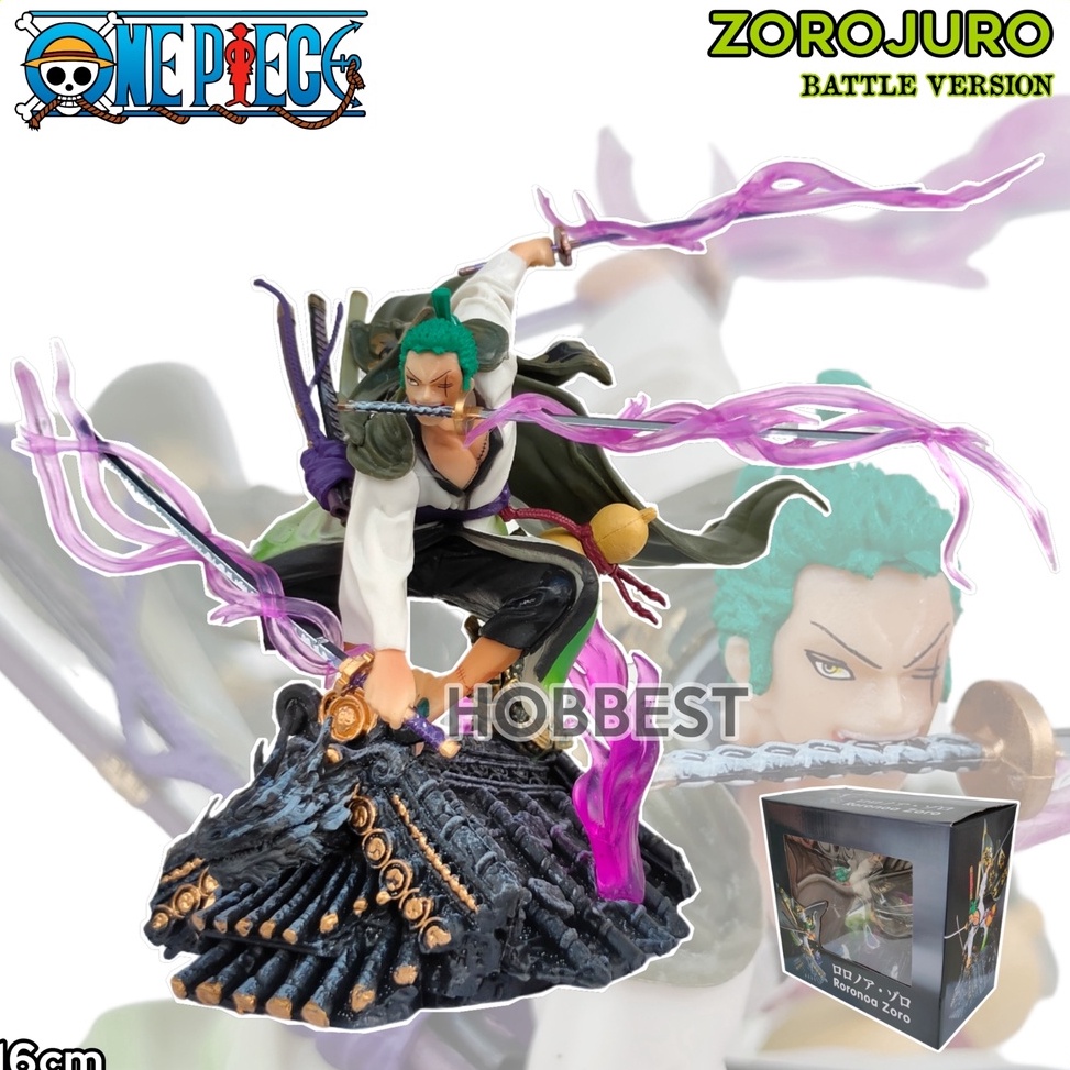 Jual Serbu Murah Action Figure ONE PIECE ZOROJURO BATTLE VER Miniatur ...