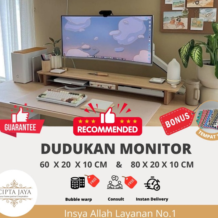 Jual Cipta Jaya Meja Komputer Monitor stand tatakan standing rak laptop ...