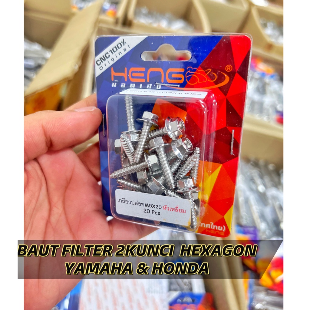 Jual HENG BAUT PROBOLT 2 KUNCI HEXAGON BOX FILTER 5x20 panjang 2cm ...