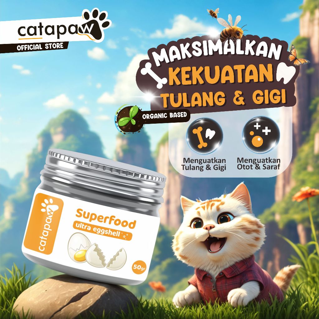 Jual CATAPAW Superfood Egg Shell Powder Vitamin Kalsium Tulang Gigi ...