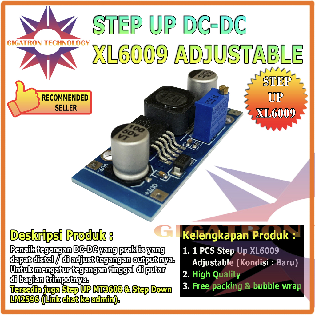 Jual XL6009 Step Up Only DC-DC 4A Adjustable Modul DC XL-6009 / XL6009 ...