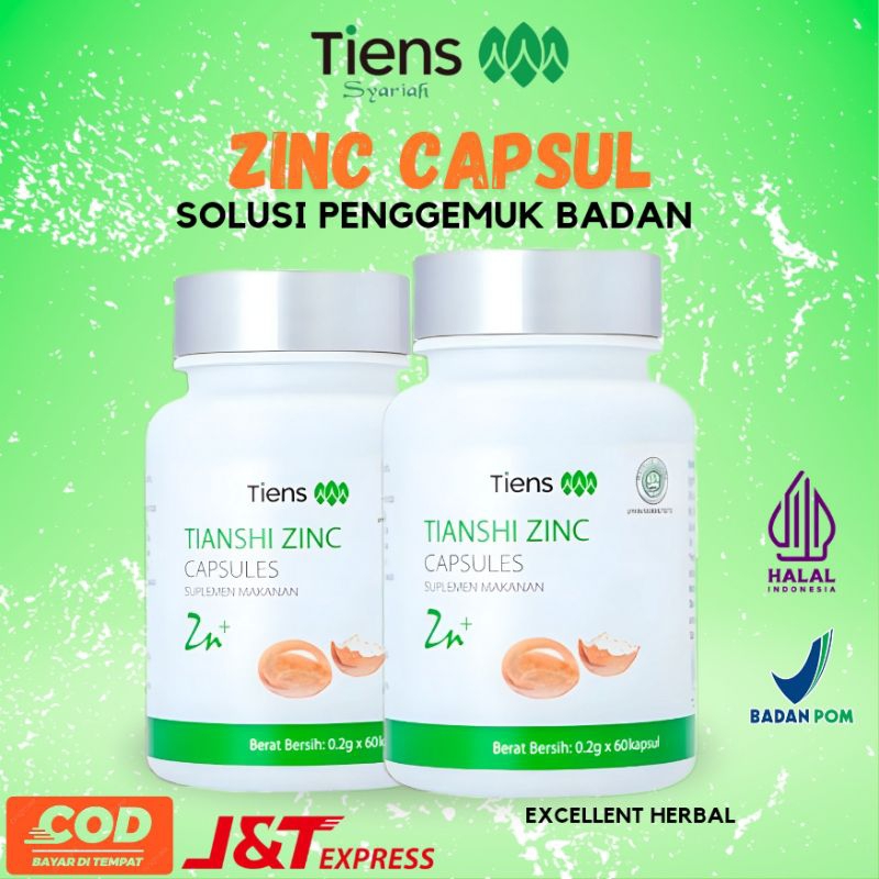 Jual ZINC CAPSUL TIENS PENGGEMUK BADAN HERBAL ORIGINALl 100% - susu ...