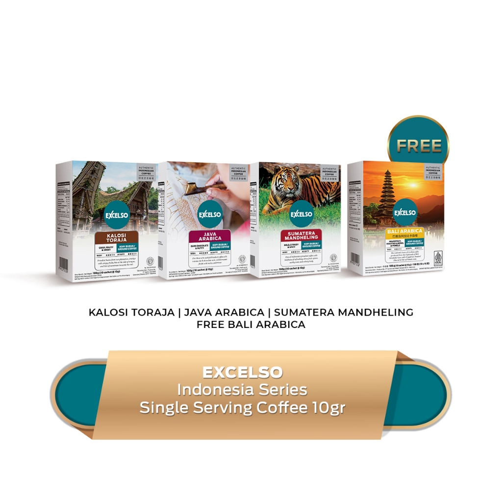 Jual Excelso Indonesia Series Single Serving Coffee | Shopee Indonesia