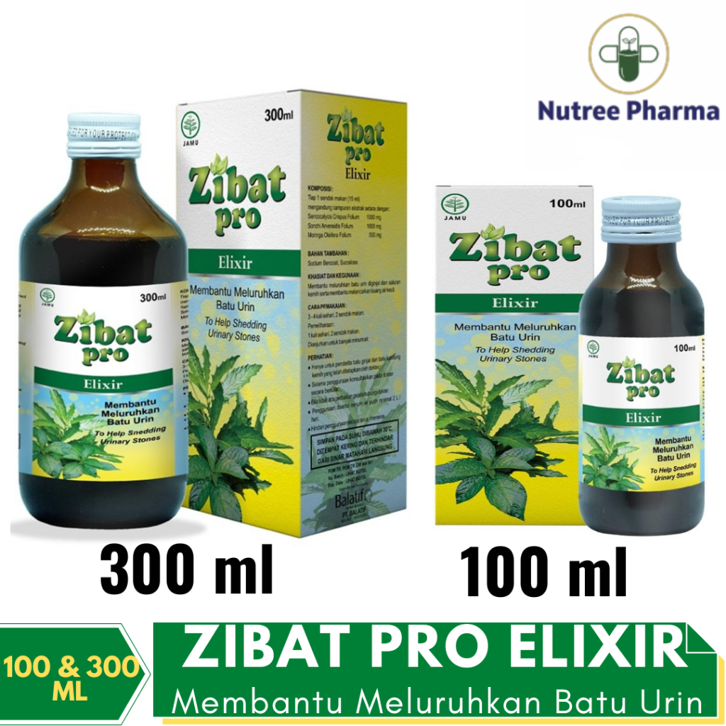 Jual Zibat Pro Elixir 300 ml & 100 ml | Obat Batu Ginjal dan Kencing ...