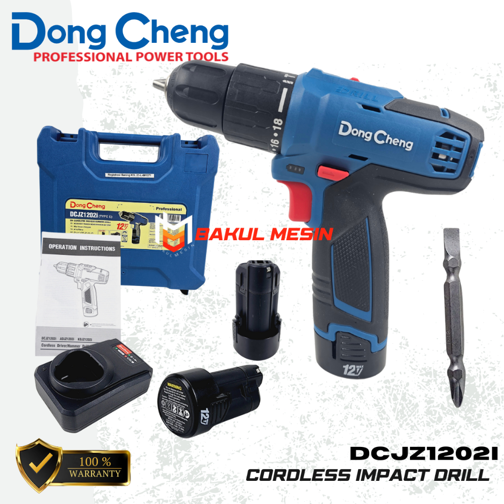 Jual Mesin Bor Baterai DongCheng DCJZ1202i Cordless impact drill 12V ...