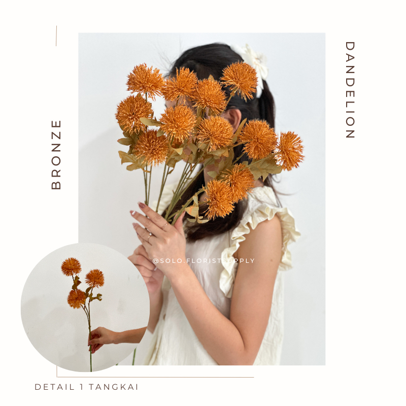 Jual DANDELION X3 X5 Artificial FloweR ANYELIR POMPOM Bunga Palsu Bunga ...