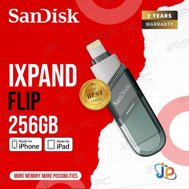 Jual FlashDisk Sandisk iXpand Flip OTG 256GB - Flash Disk for iPhone ...