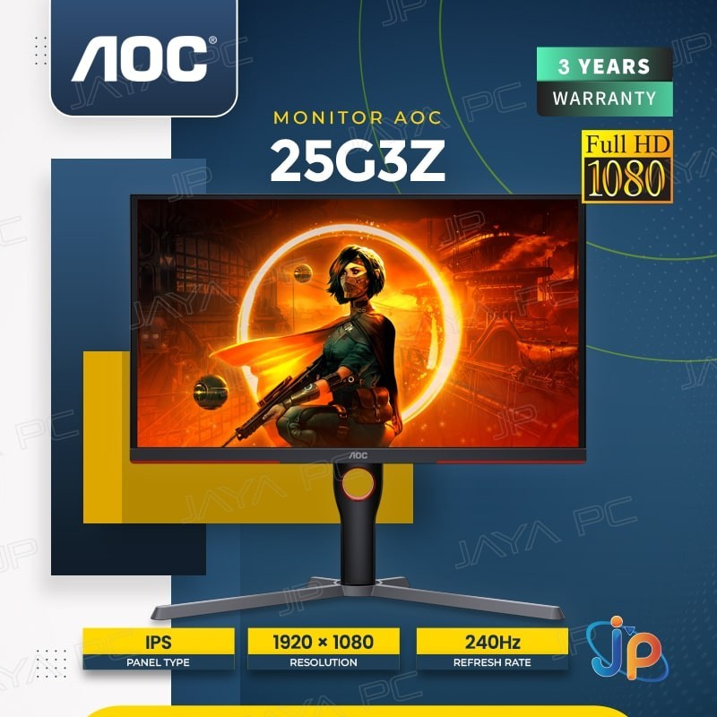 Jual Monitor AOC LED IPS 25G3Z - Full HD 25" Inch | Shopee Indonesia